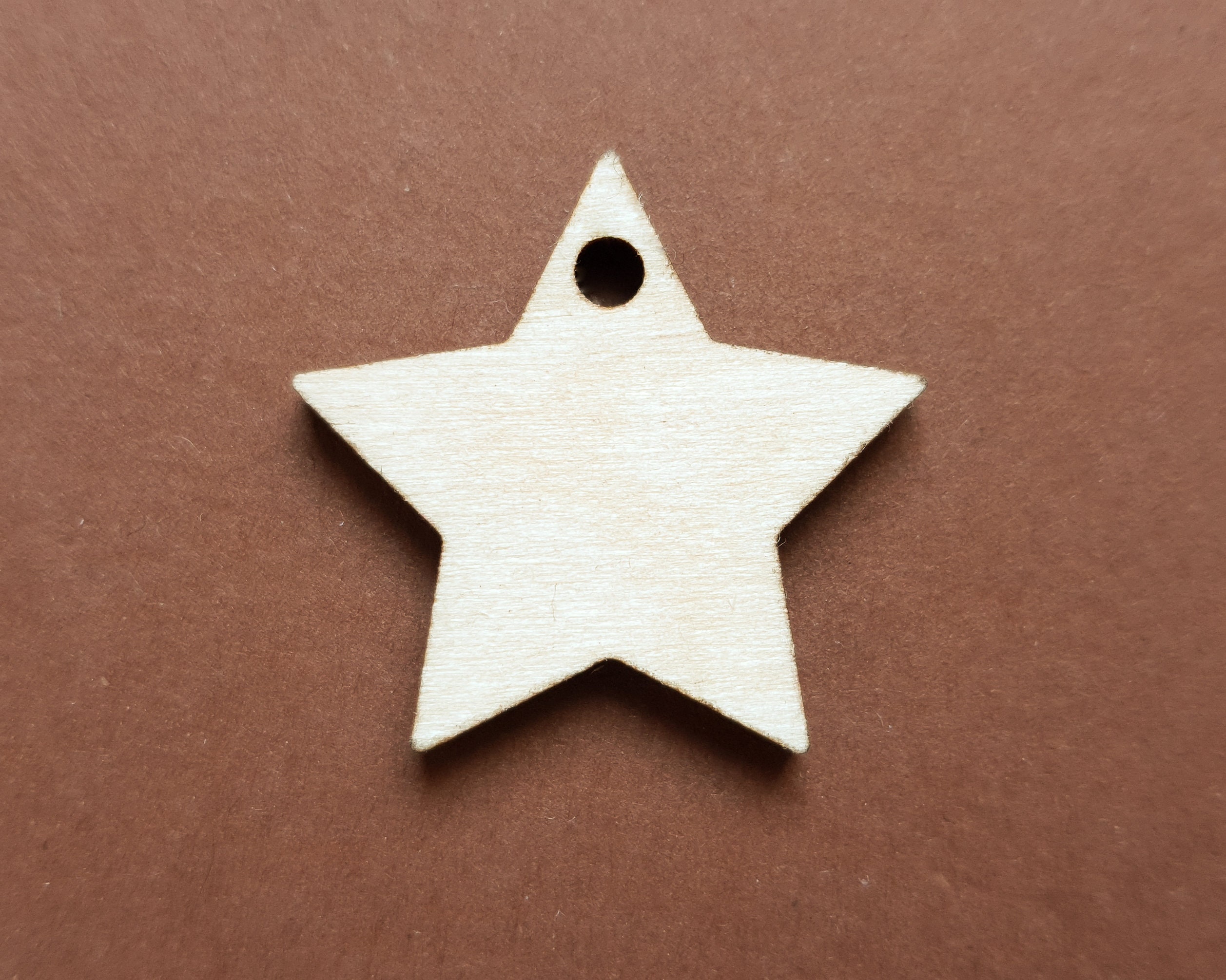 50 Mini Wooden Stars Tiny Stars With Holes Small Wood | Etsy