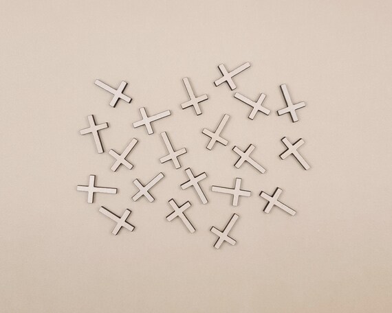 50 Small Wooden Crosses Tiny Cross Cutouts Laser Cut | Etsy