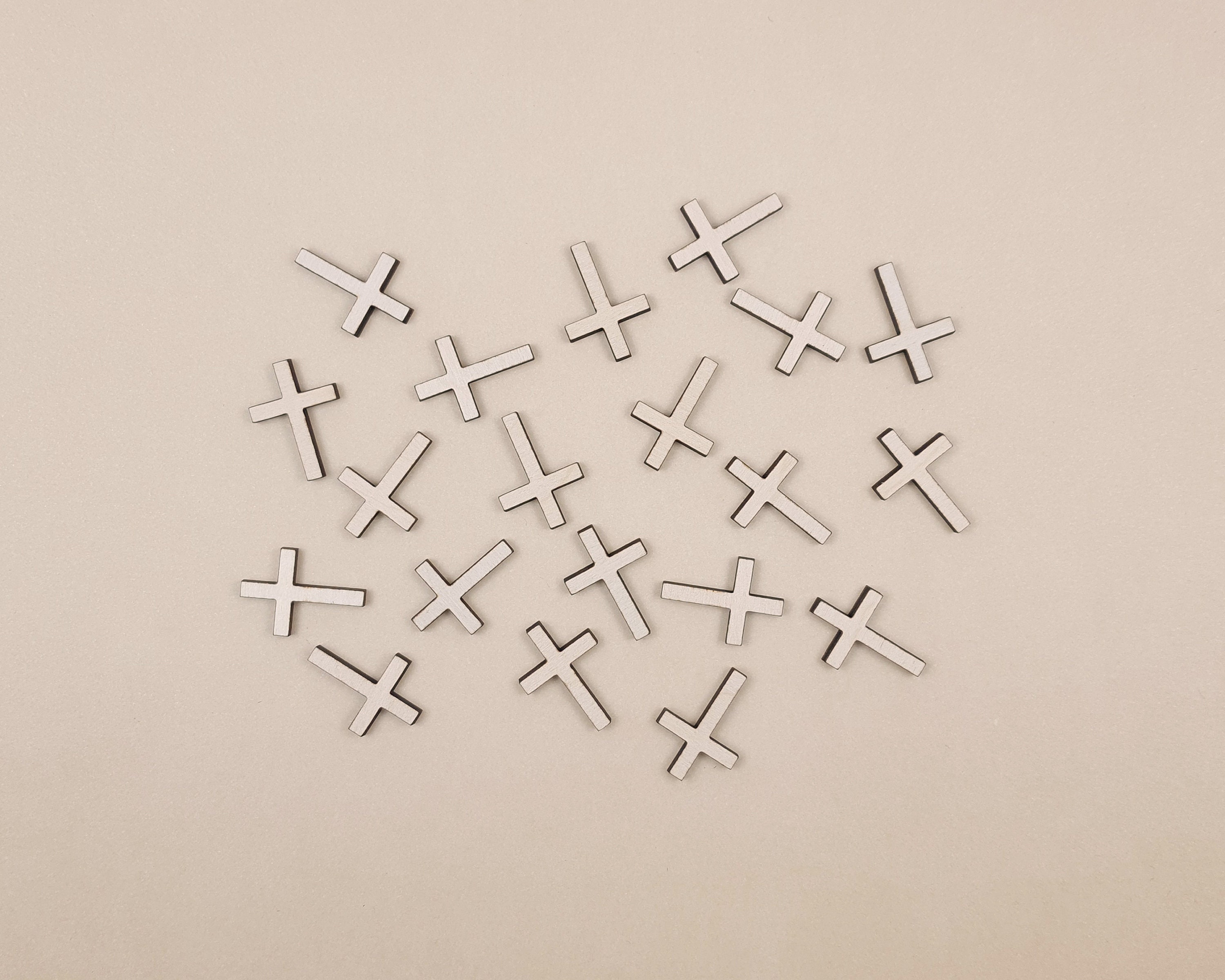 50 Small Wooden Crosses Tiny Cross Cutouts Laser Cut - Etsy