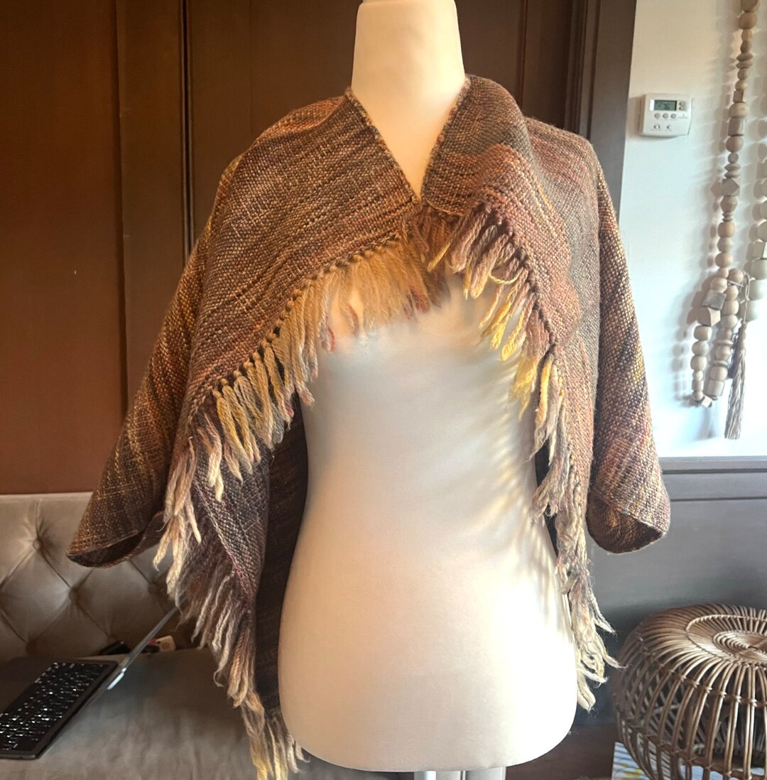 70s Woven Shrug or Cape - Etsy
