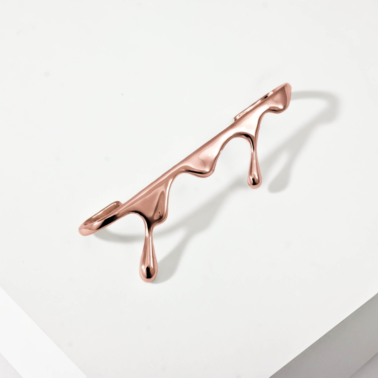 Dripping Ear Bar Gold Silver Rose Dripping Ear Bar Ear - Etsy