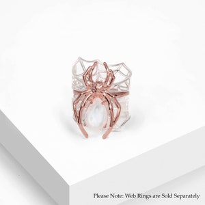 Spider Gemstone Ring Garnet, Moonstone, Onyx, Stacking Rings, Spider ...