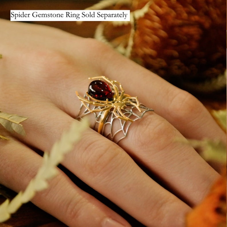 Spider Web Rings Stacking Rings Ring Webbing Gold - Etsy