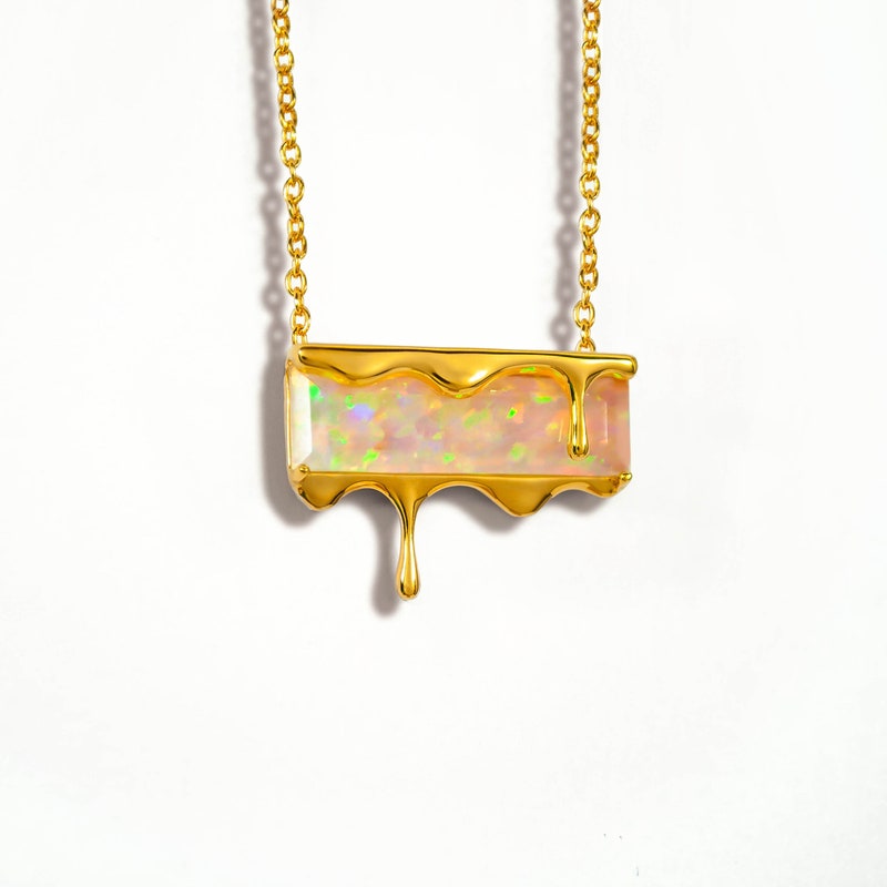 Dripping Necklace Gold - Etsy