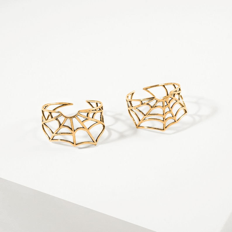 Spider Web Rings Stacking Rings Ring Webbing Gold - Etsy