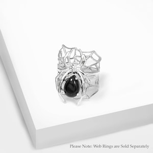 Spider Gemstone Ring - Garnet, Moonstone, Onyx, Stacking Rings, Spider ...