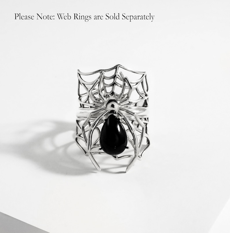 Spider Gemstone Ring Garnet Moonstone Onyx Stacking - Etsy