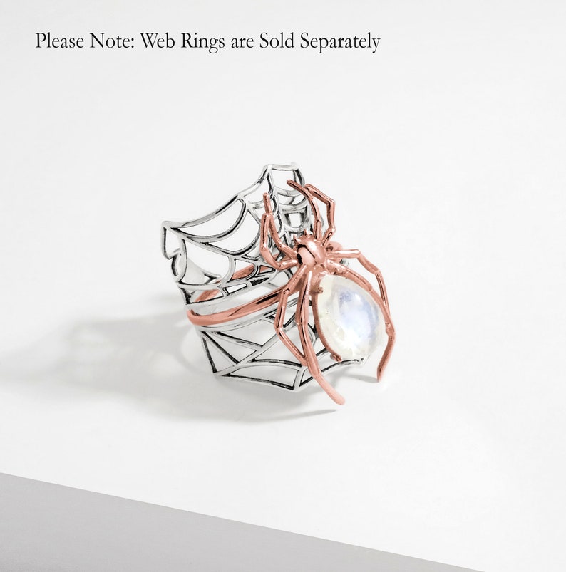Spider Gemstone Ring Garnet Moonstone Onyx Stacking - Etsy