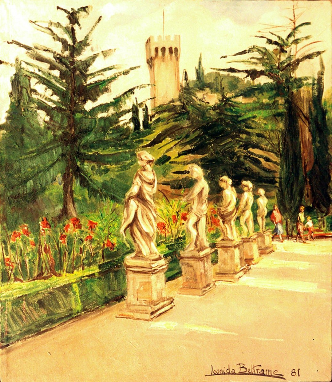 Este, Il Castello Dai Giardini Oil Painting - Etsy