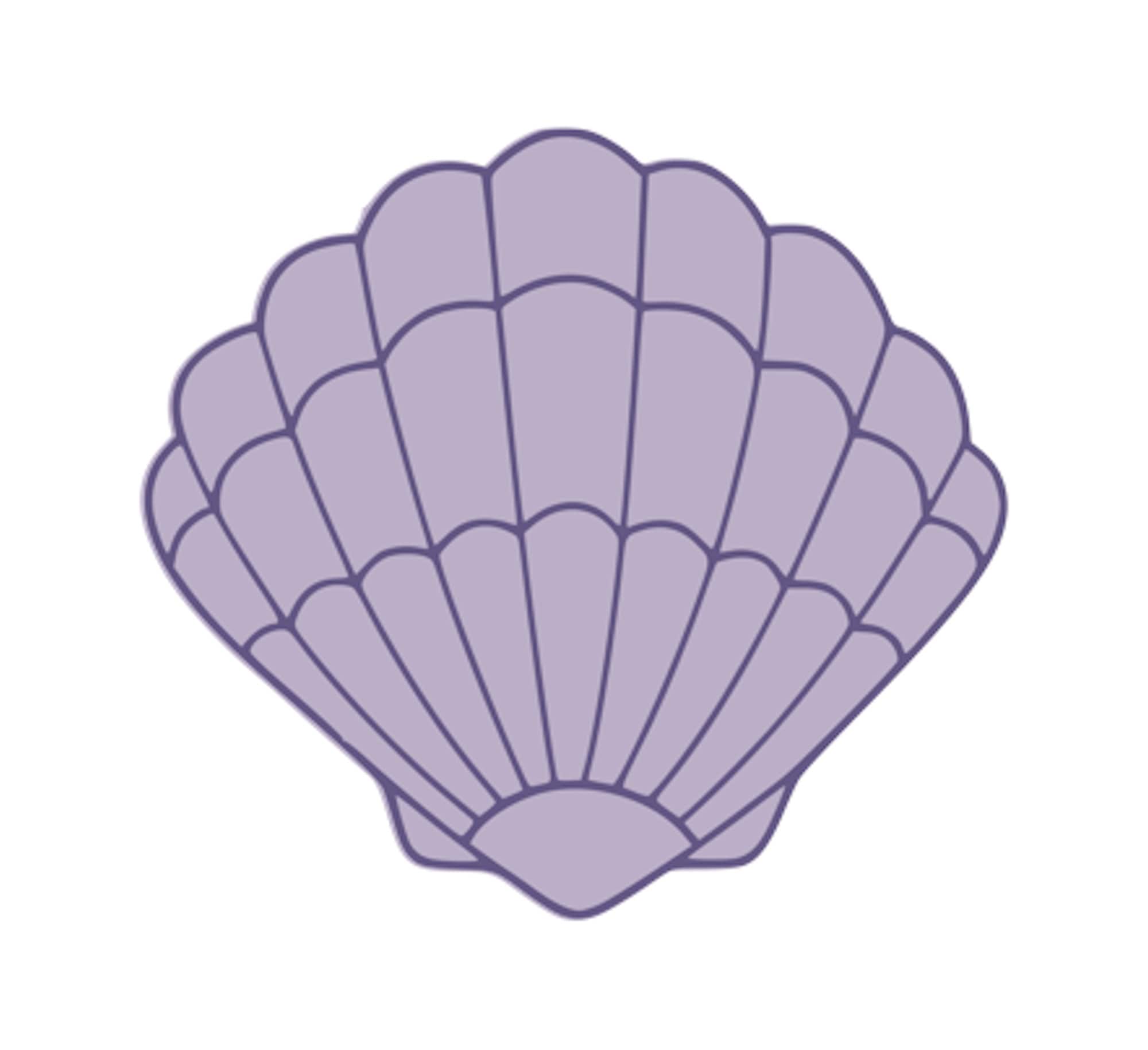 Layered Seashell Svg/pdf/png/eps/dxf Vector Files for Layered Vinyl ...