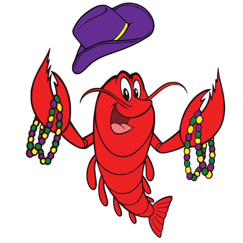 Mardi Gras Cajun Cowboy Crawfish SVG/PNG/DXF Layered Cut Files for ...