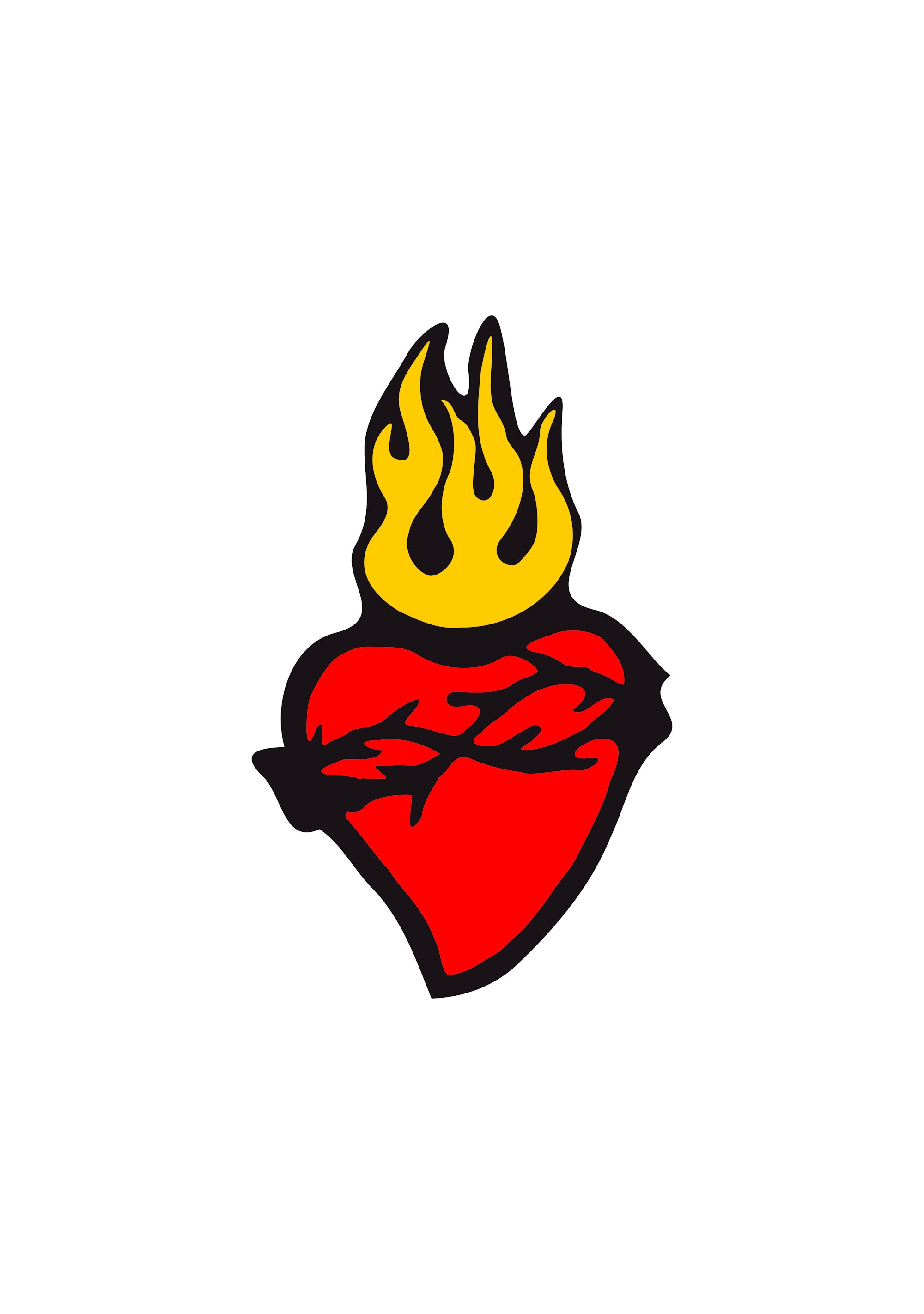 Simple Layered Sacred Heart Svg/png/pdf/eps/dxf Vector Files for Use ...