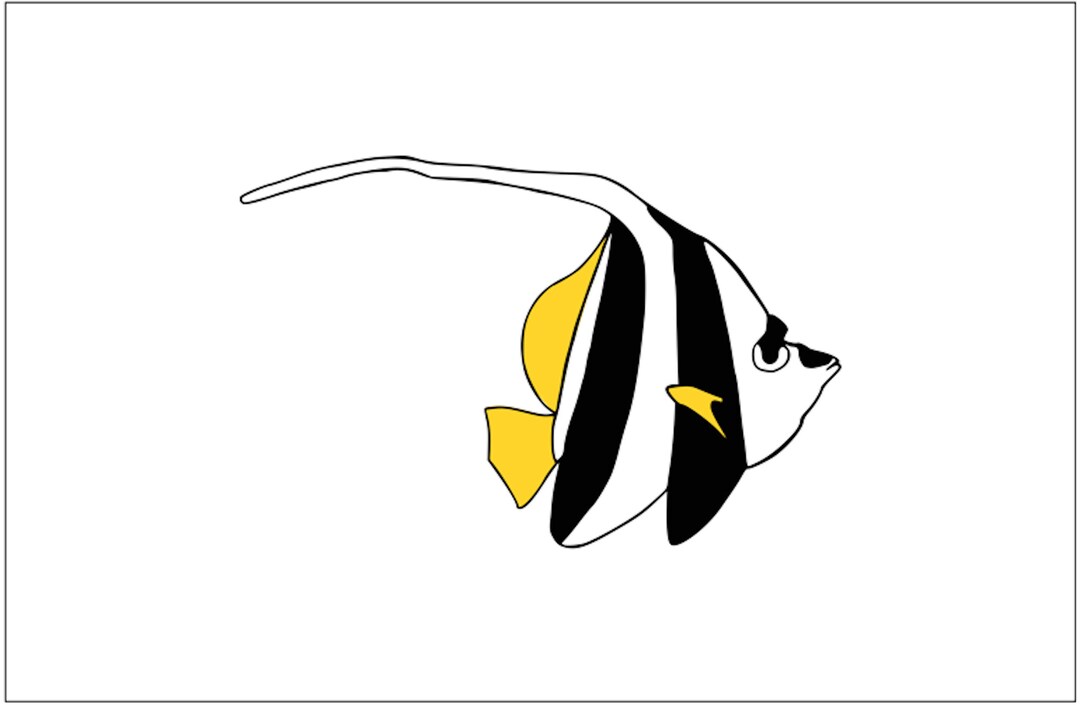 Layered Angelfish Svg/dxf/eps/png/pdf Vector Files for Use With Cricut ...