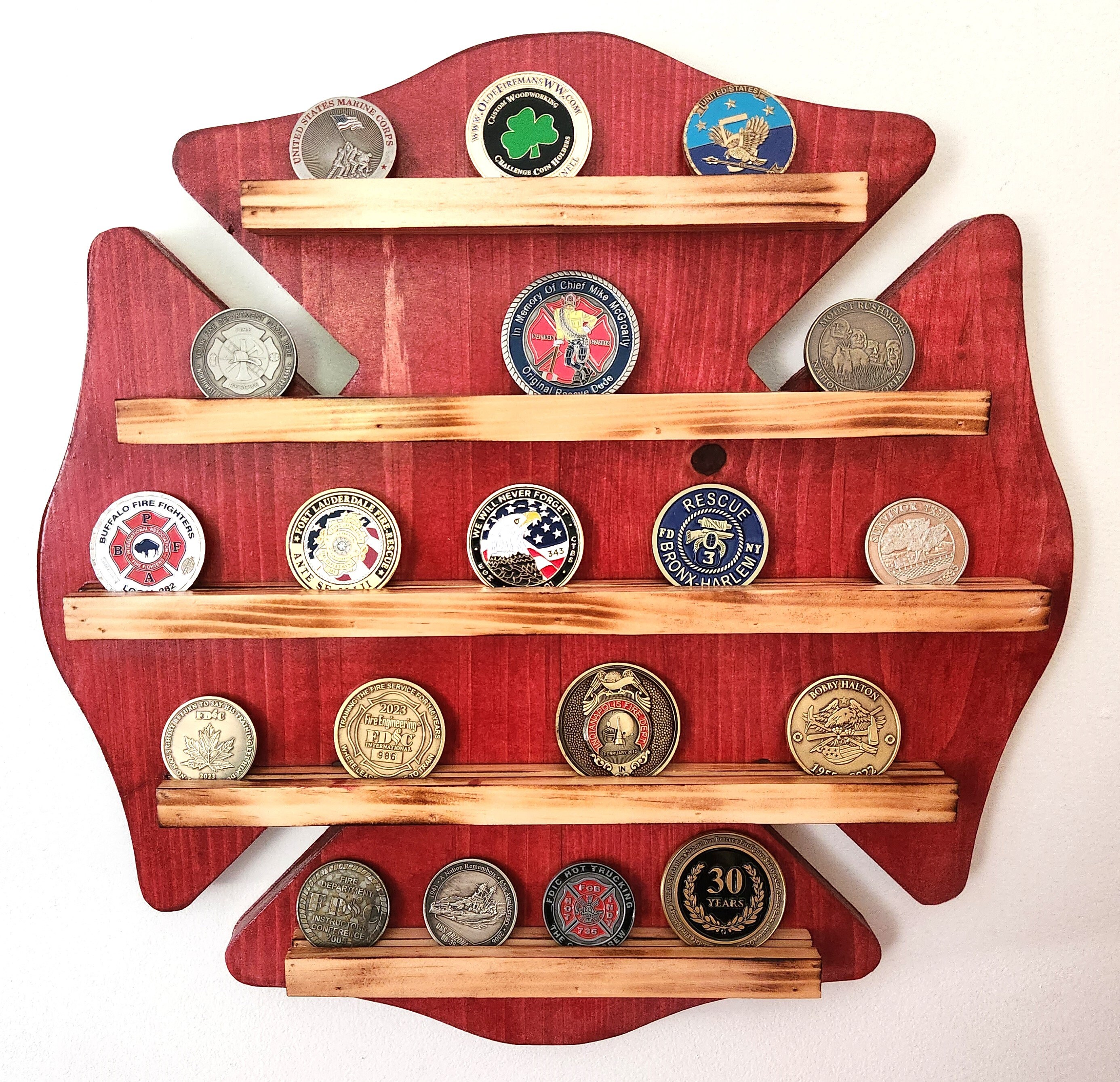 F.F. Red Maltese Cross Challenge Coin Holder - Etsy