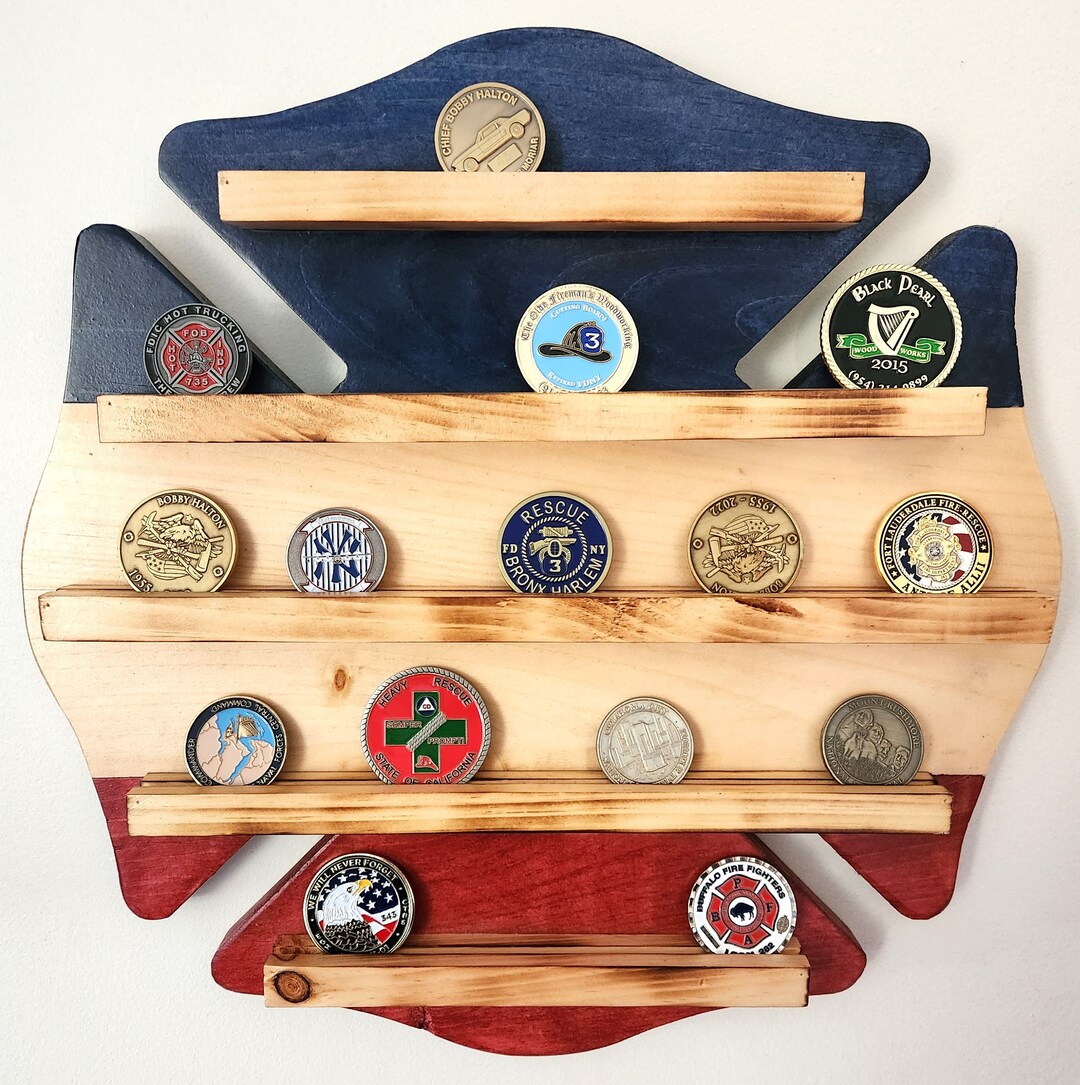 Patriotic Maltese Cross Challenge Coin Holder - Etsy