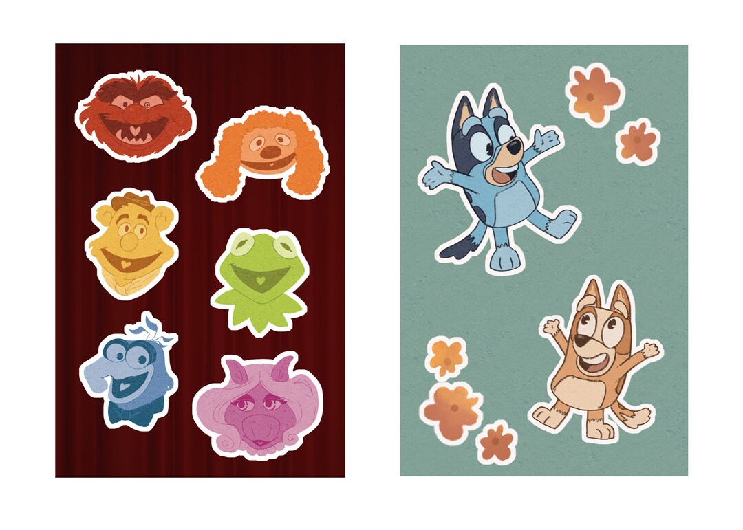 Character Sticker Sheets 6x4 - Etsy