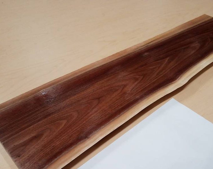 Black Walnut Live Edge Rustic Wood Slab With Sapwood Mineral - Etsy