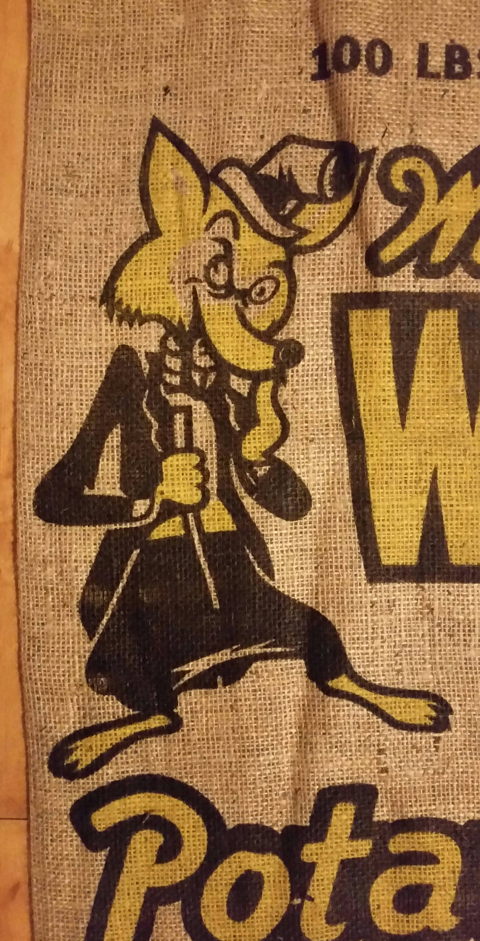 Wicked Wolf Potatoes Vintage Burlap Potato Sack Plover | Etsy