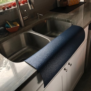 Navy Blue, Double SINK EDGE GUARD, Protects Sinks From Chipping/water ...