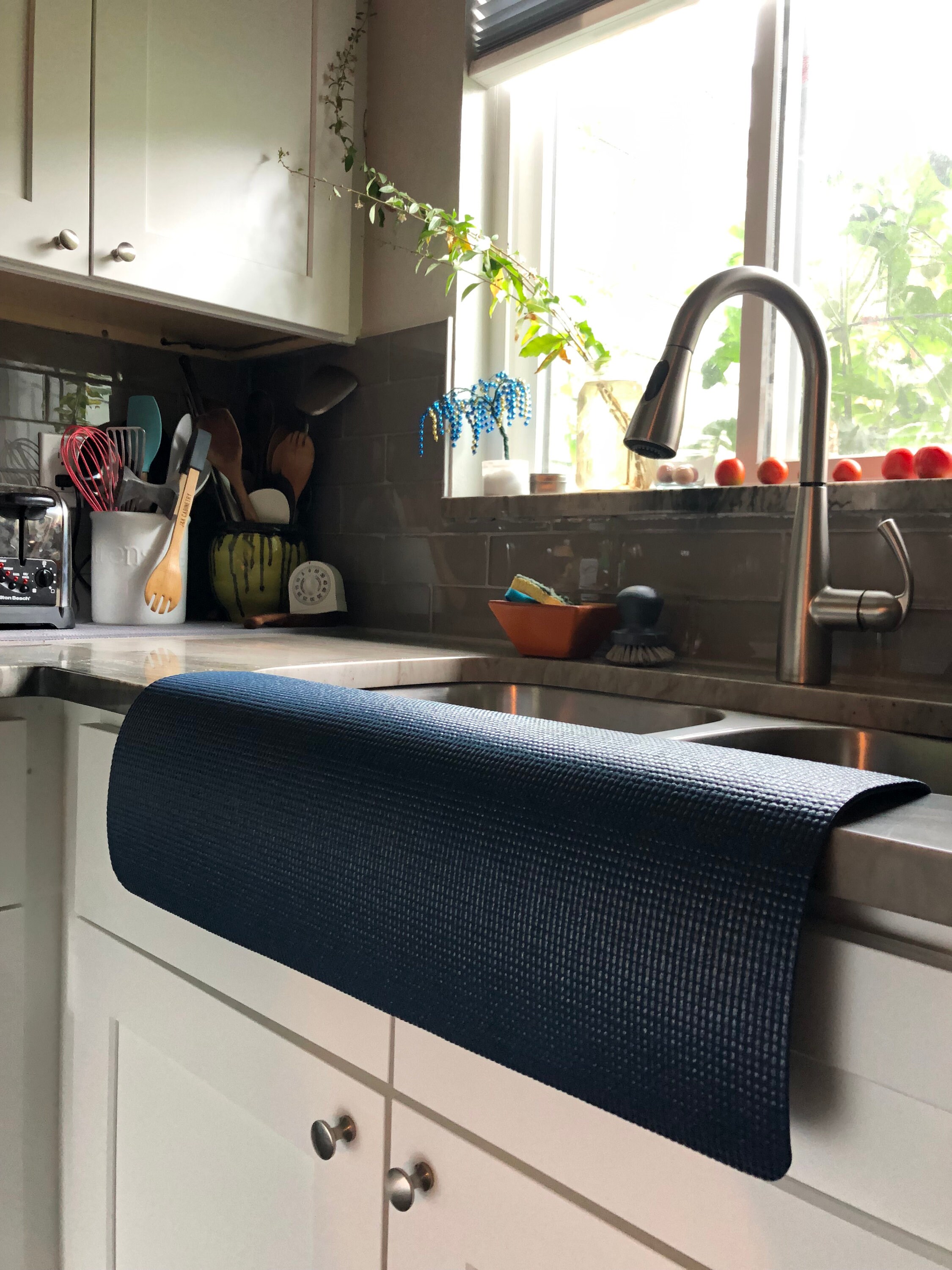 Navy Blue, Double SINK EDGE GUARD, Protects Sinks From Chipping/water ...