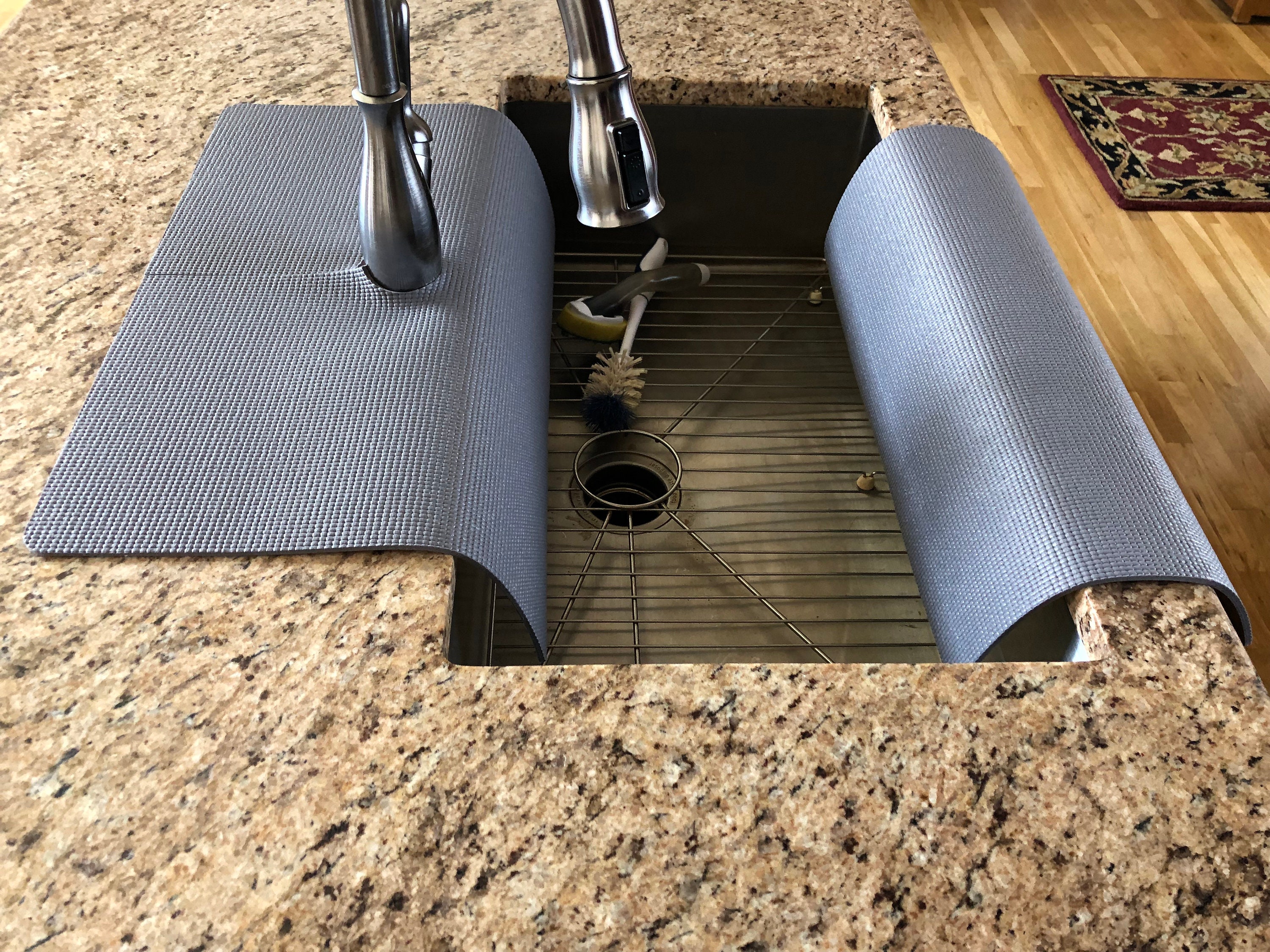 Gray FAUCET SPLASH GUARD Drip Catcher Kitchen Sink Edge - Etsy