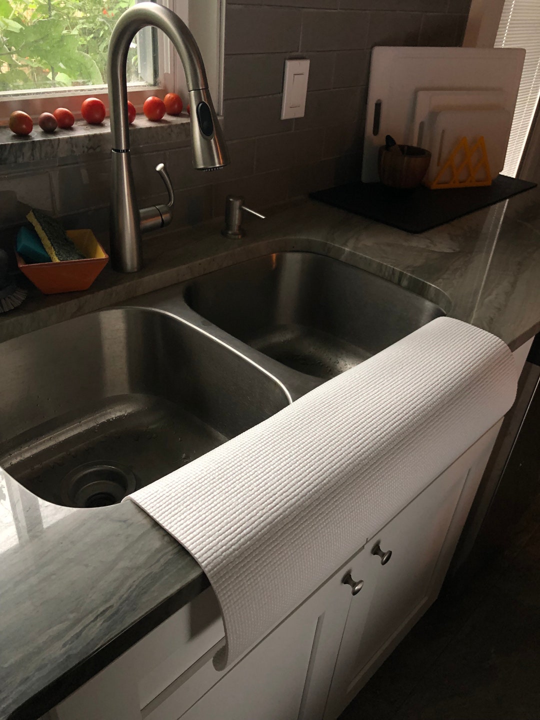 White Double SINK EDGE GUARD, Kitchen, Splash and Countertop Protector ...
