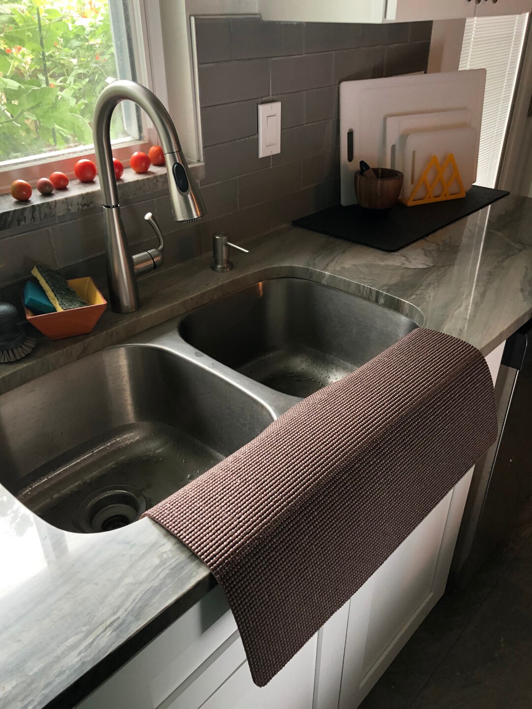 Brown Double SINK EDGE GUARD, Sink Splash Guard, Protects Granite ...