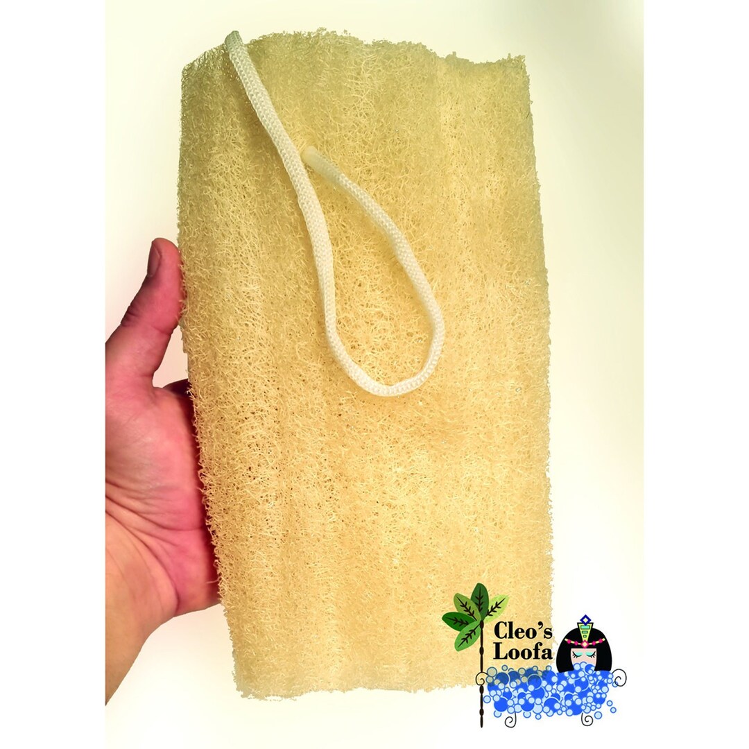 Large Natural Loofah Sponge | Eco-friendly Bath Scrubber With String ...