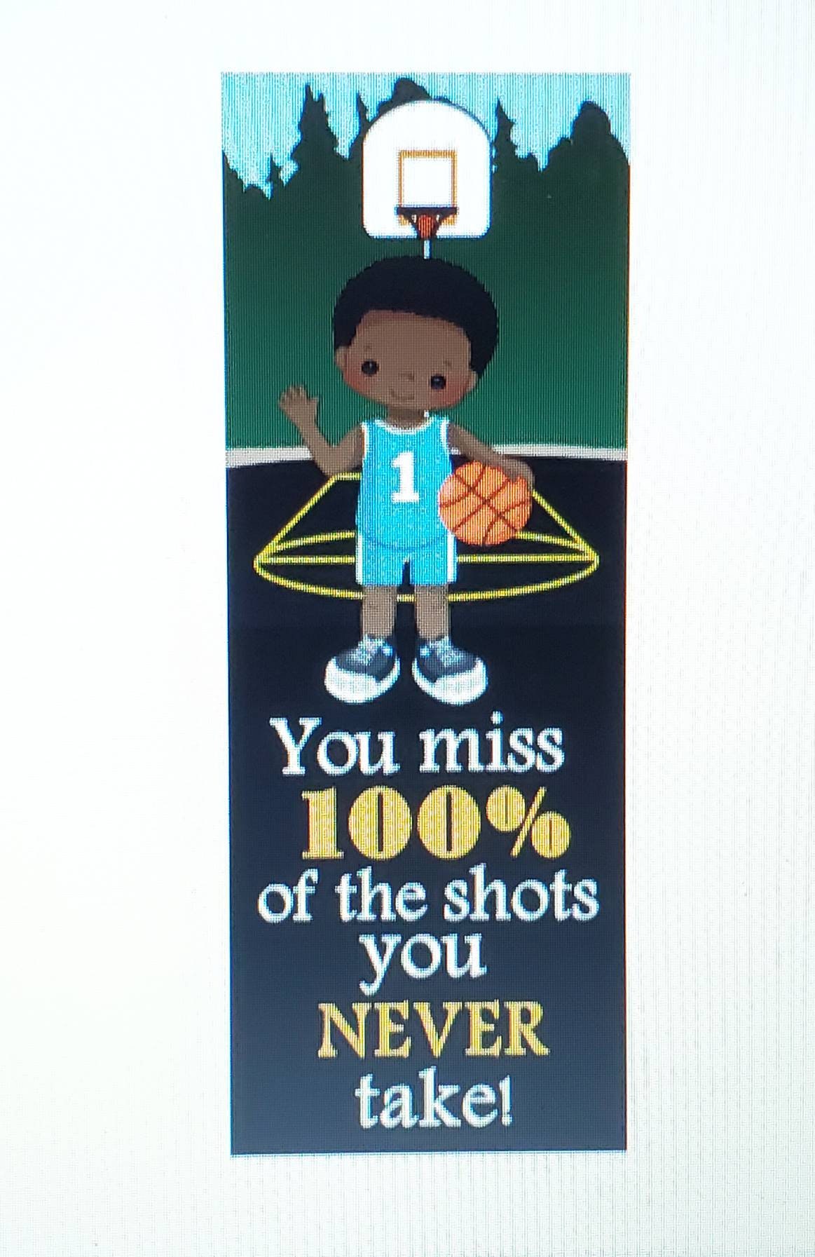 Laminated Bookmarks - Basketball Themed - Etsy