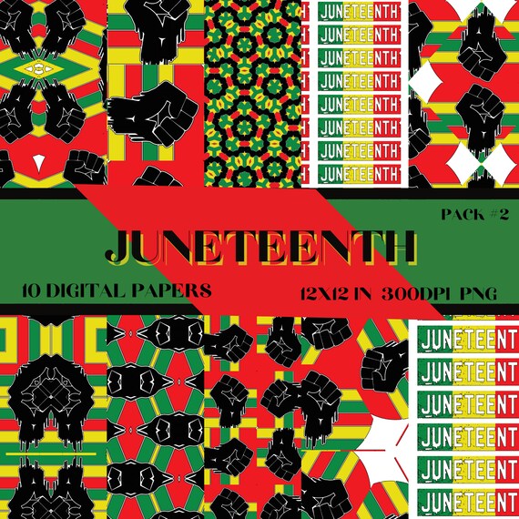 JUNETEENTH Digital Design Paper / Scrapbooking / BLM /freeish - Etsy