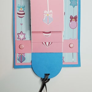 Waterfall Card Mechanism Template DIY SVG 4 Panels Cardmaking ...