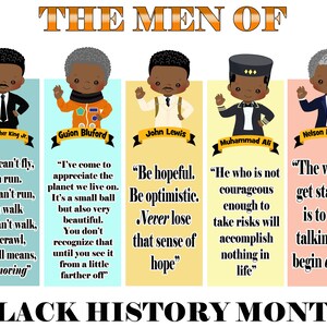 Black History Month Bookmarks African American Men and Women ...