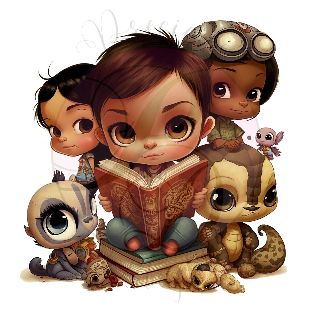 STORYTIME - Digital Illustration - Digital Clipart - Papercraft ...