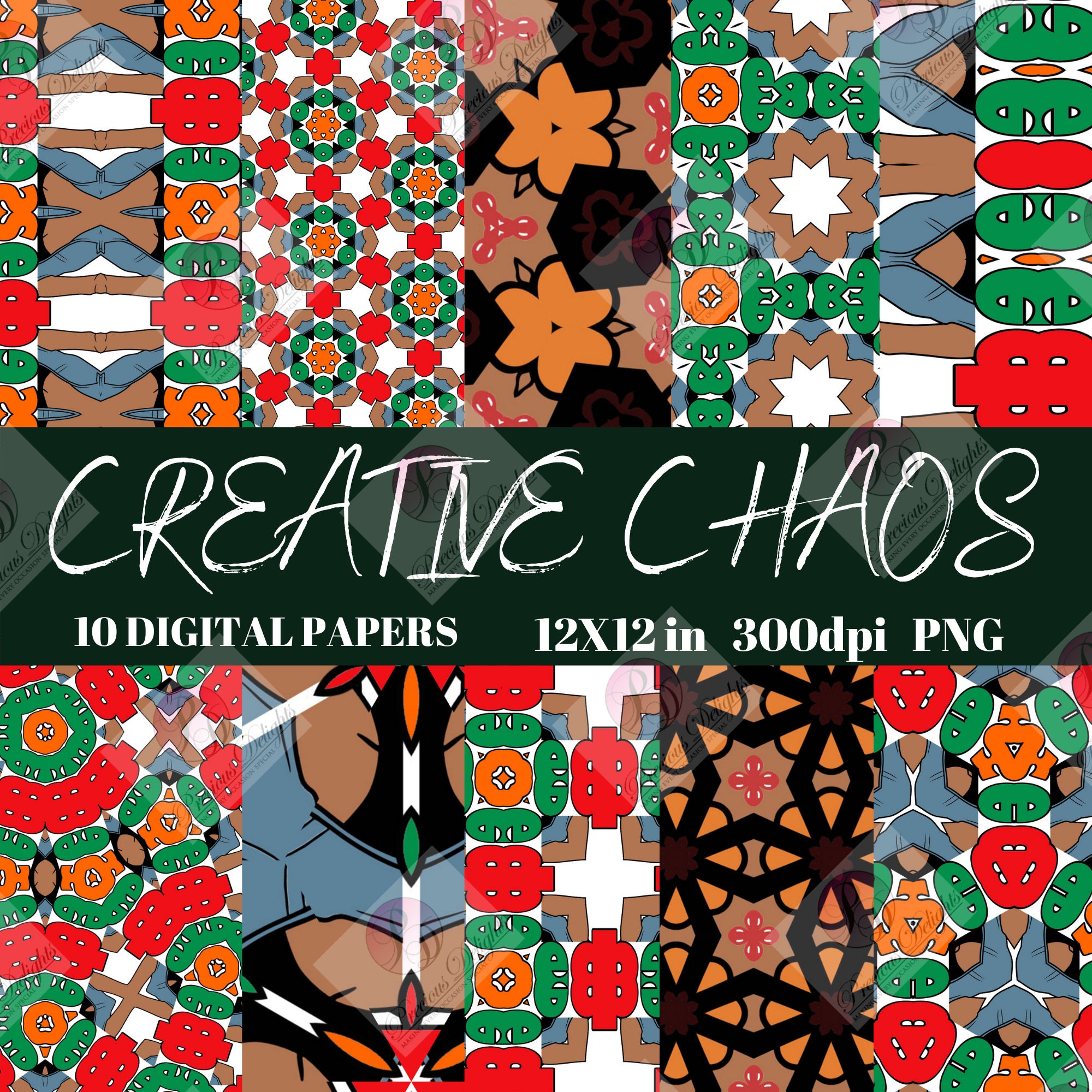 Digital Design Paper 10pcs Seamless Patterns Scrapbook - Etsy Ireland