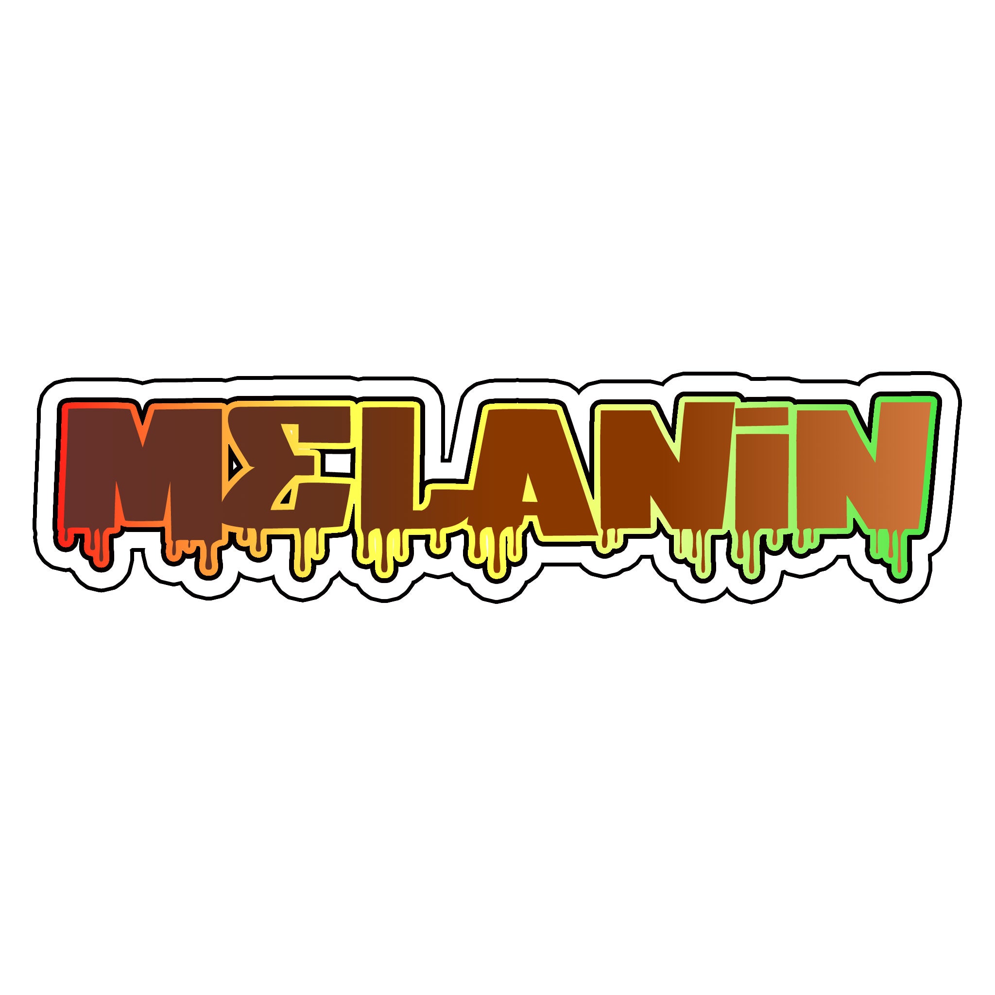MELANIN Dripping Melanin Stickers SVG PNG and Jpeg Digital - Etsy