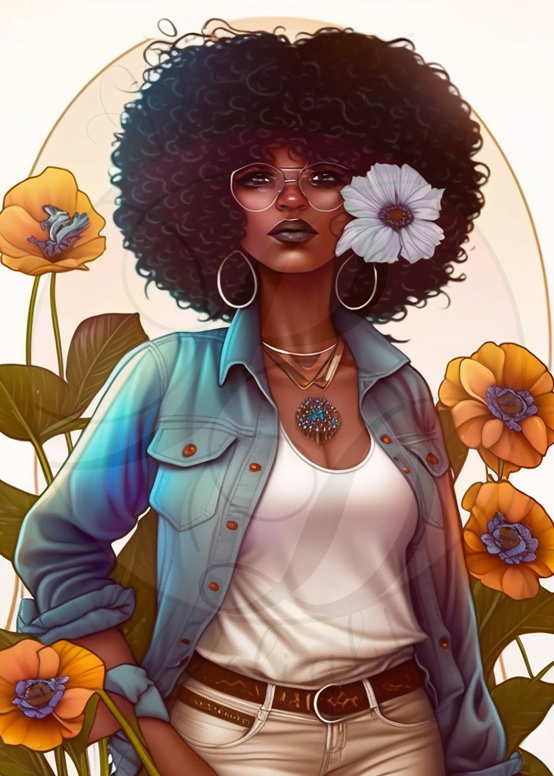 Black Woman, 4 Designs, African American Woman, Black Art, Digital ...