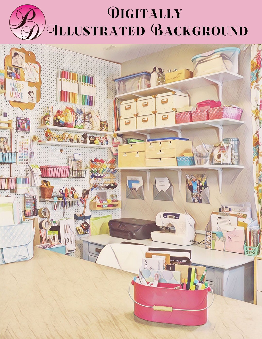 Illustrated Digital Background Notebook, Planner & Journal Covers JPEG ...