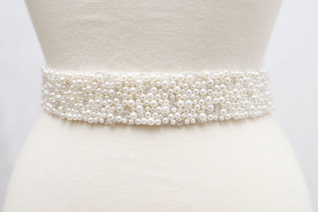 LISALI Pearl Belt, Bridal Belt Pearl, Wedding Belt Pearl , Wedding ...