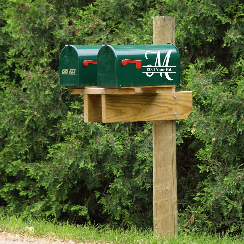 Personalized Mailbox Decal Monogram Mailbox Address Label W/ - Etsy