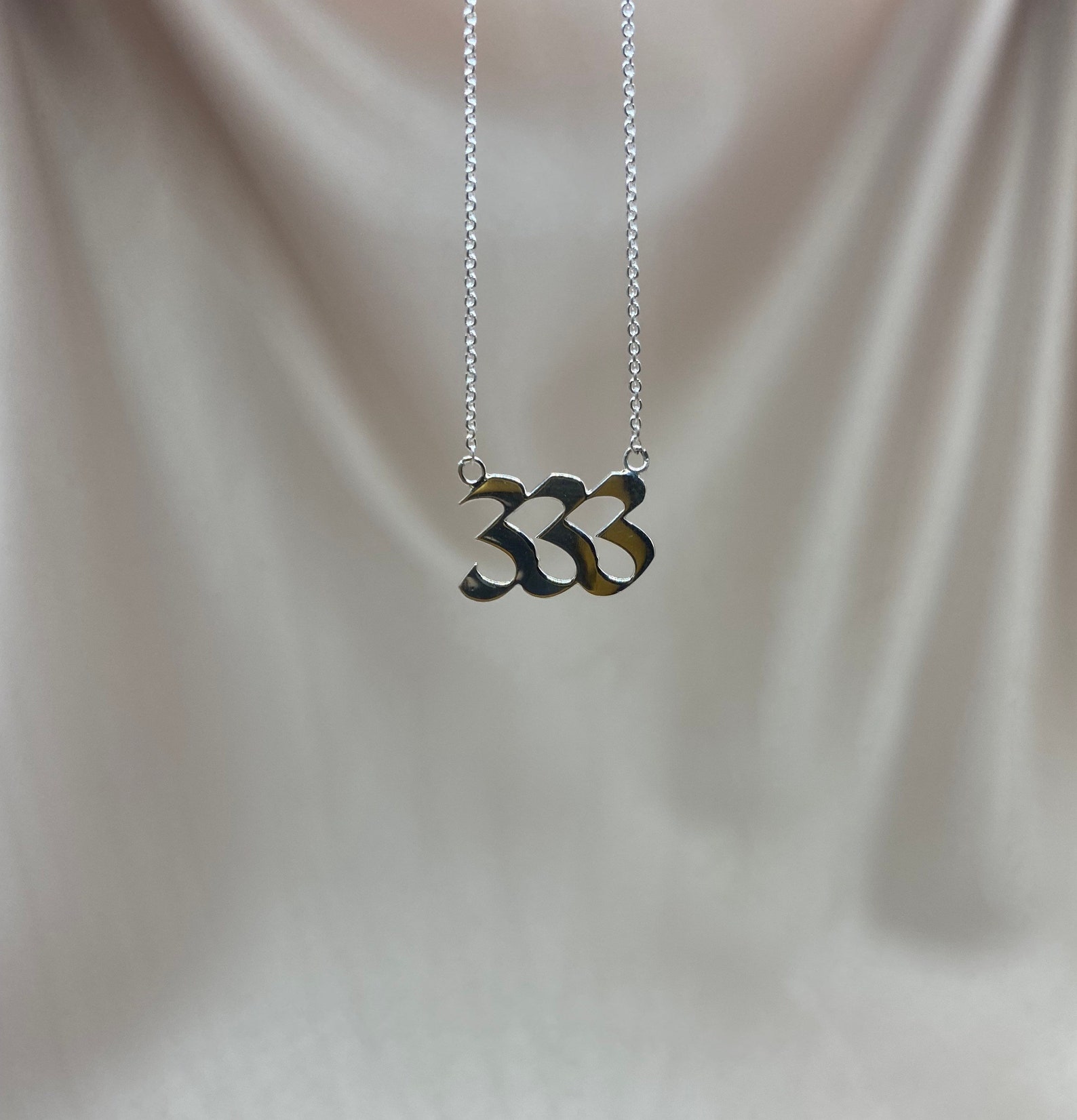 Silver 333 Necklace Angel Number Necklace Manifesting - Etsy