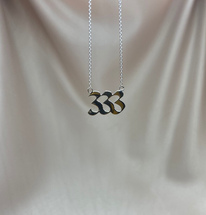 Silver 333 Necklace Angel Number Necklace Manifesting - Etsy