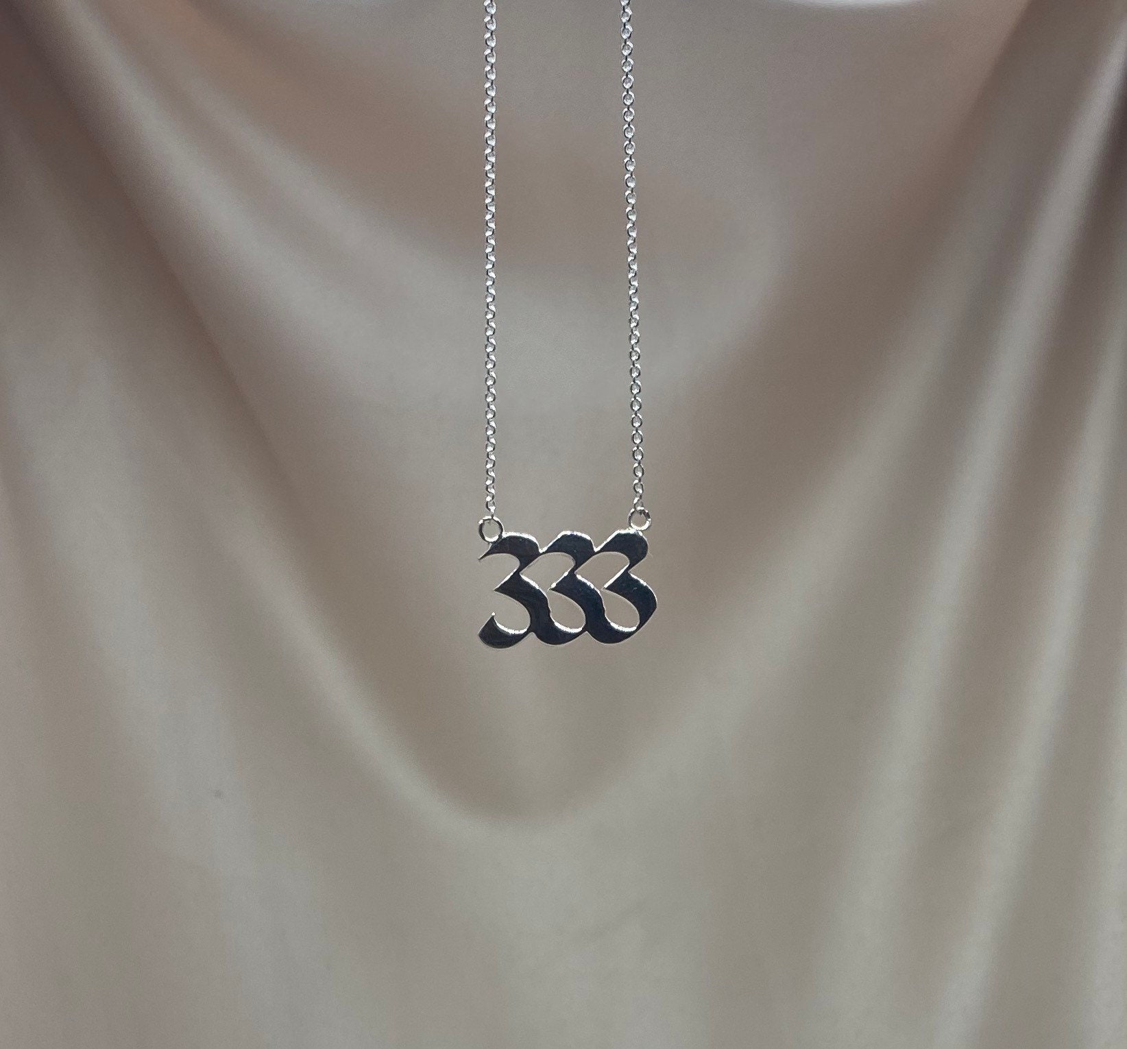 Silver 333 Necklace Angel Number Necklace Manifesting - Etsy