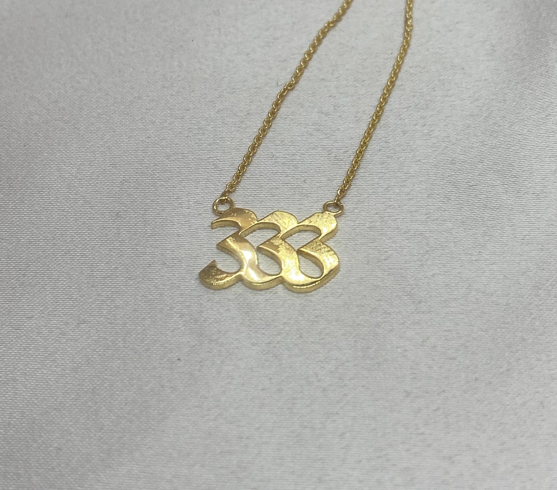 Silver 333 Necklace Angel Number Necklace Manifesting - Etsy