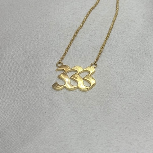 Silver 333 Necklace - Angel Number Necklace, Manifesting Necklace ...