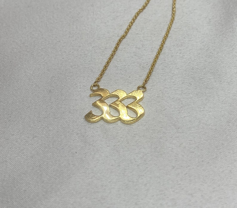 Silver 333 Necklace - Angel Number Necklace, Manifesting Necklace ...