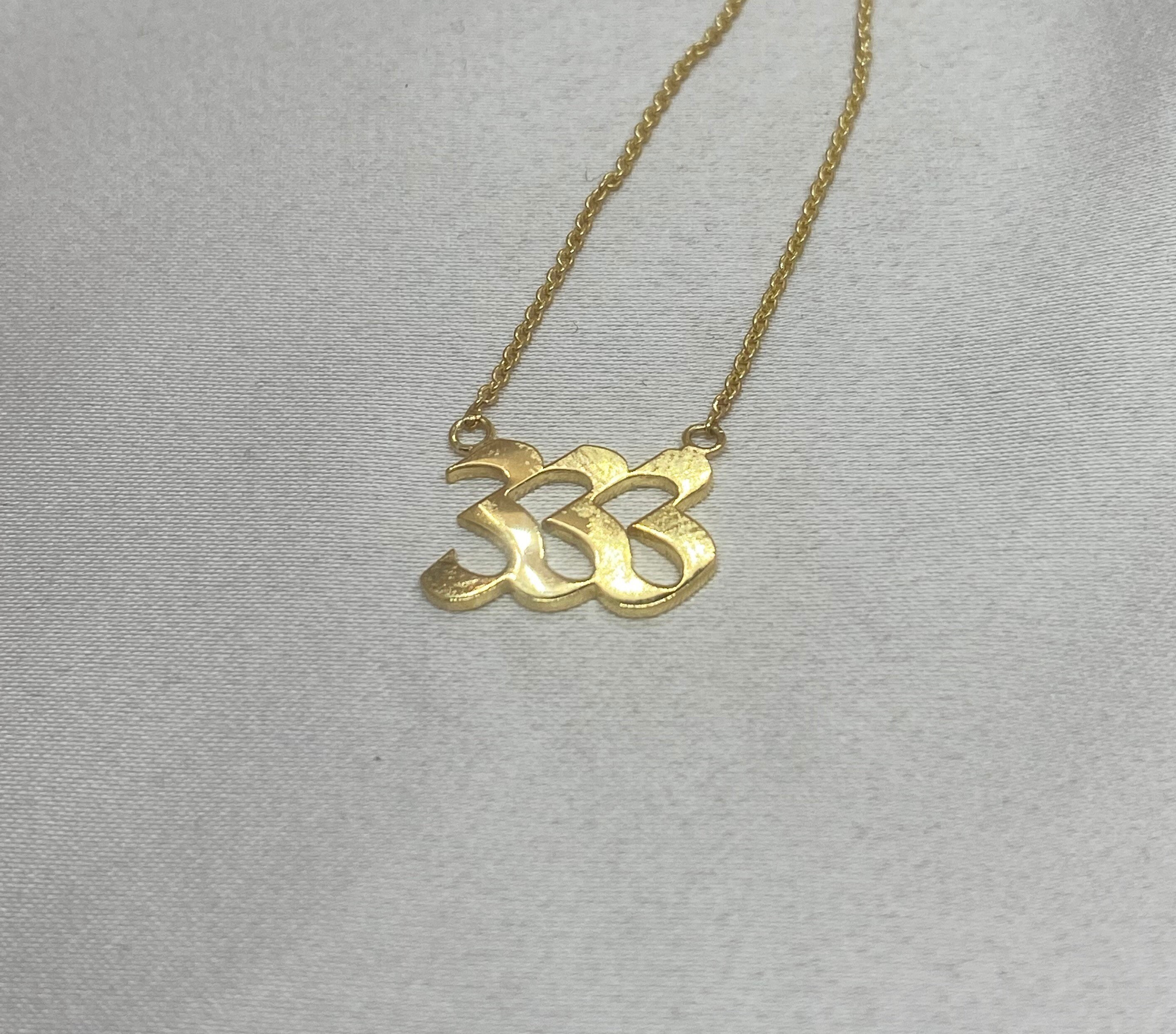 Silver 333 Necklace Angel Number Necklace Manifesting - Etsy