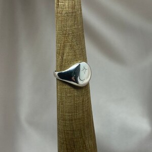 Moon and Star Engraving Signet Ring Moon Engraving Ring, Moon Ring ...