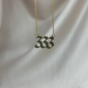 Silver 333 Necklace - Angel Number Necklace, Manifesting Necklace ...