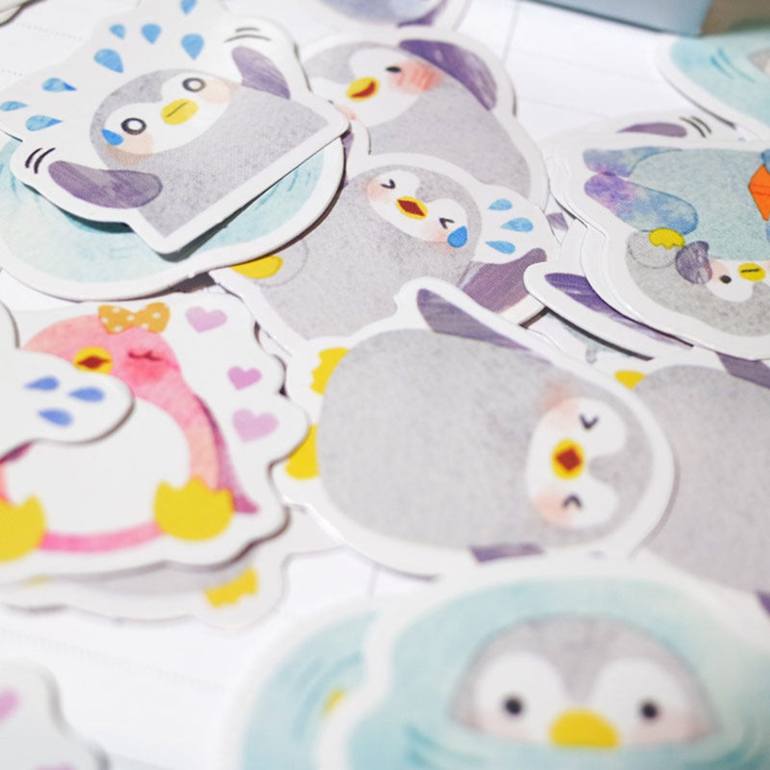 Penguin Sticker Set 45 Peices Stickers for Bullet - Etsy