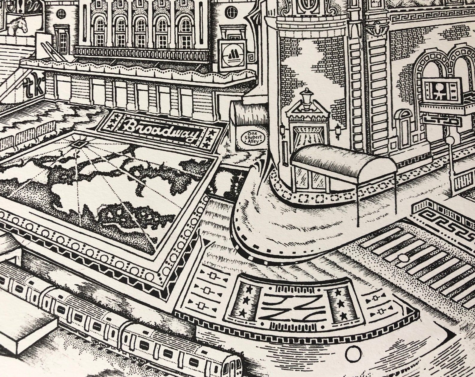 Broadway Drawing - Etsy